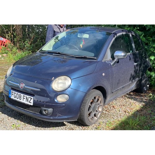 2008 FIAT 500 SPORT RHD HATCHBACK REGISTRATION NUMBER - FG08 FNZ BLUE ...