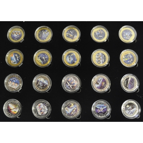CASE OF 20 COMMERATIVE COINS - AEROSPACE 65TH ANNIVERSARY