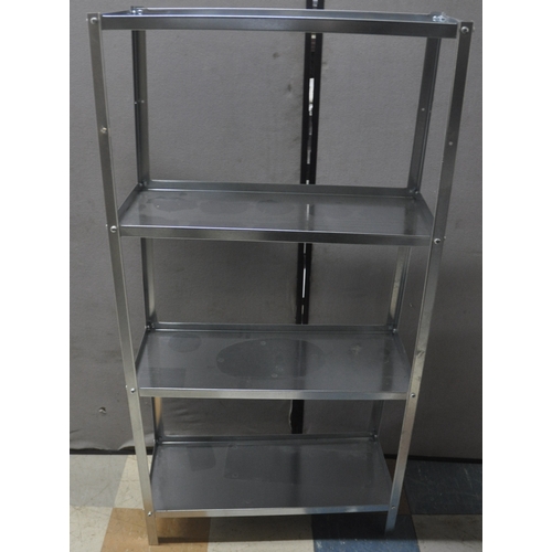 5 SETS OF 4 SHELF STAINLESS STEEL RACKING