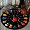2 GUITAR PATTERN RUGS - 1 x 120cm AND 1 x 140cm