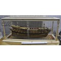 HMS LEOPARD 50 GUN SHIP - SCALE MODEL IN CASE FROM ORIGINAL PLANS (CASE ...