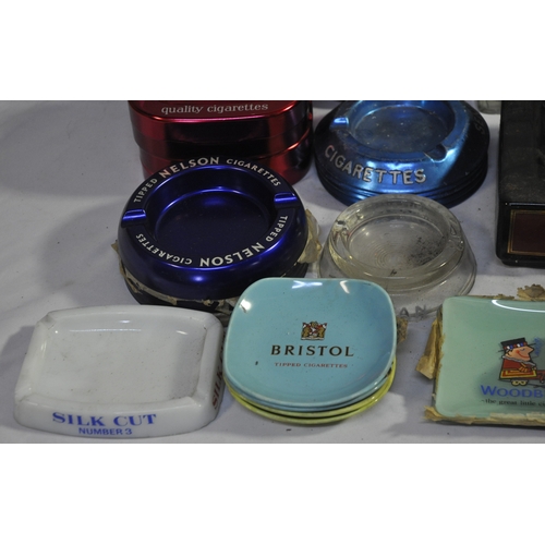 BOX OF BRANDED ASHTRAYS