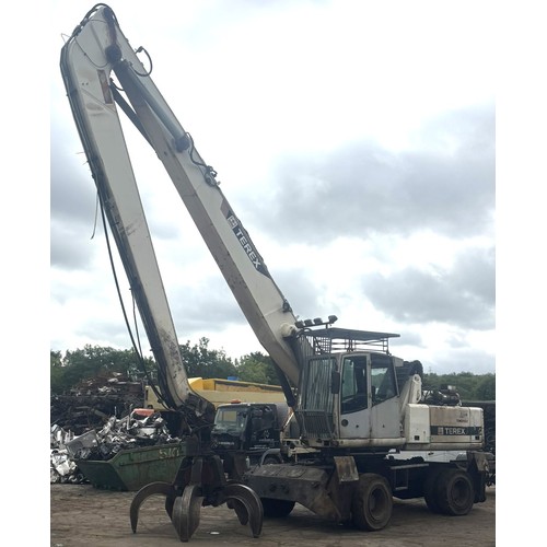 2008 TEREX SCRAP HANDLER WITH ATLAS GRAB LOT TO BE SOLD HAMMER PRICE