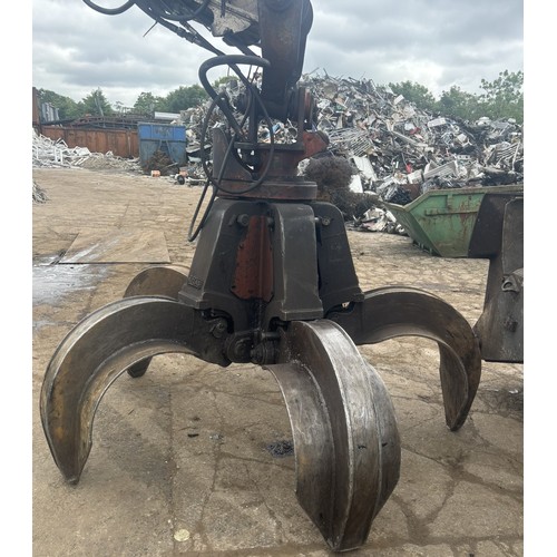 2008 TEREX SCRAP HANDLER WITH ATLAS GRAB LOT TO BE SOLD HAMMER PRICE