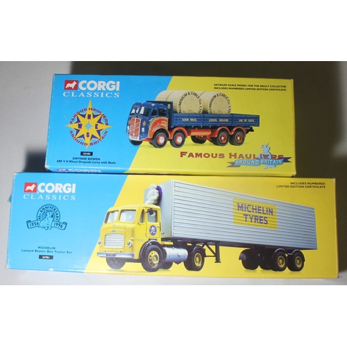 VARIOUS SCALE MODEL LORRIES INCLUDING 2 BOXED CORGI CLASSICS