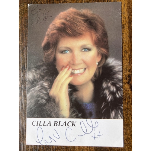 Music and TV legend Cilla Black signed lovely 6 x 4 inch colour ...