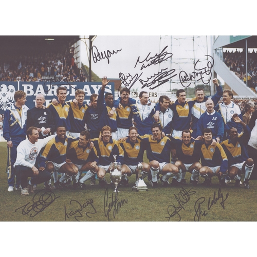 Autographed LEEDS UNITED 1992 16 x 12 Photo : Col, depicting Leeds ...