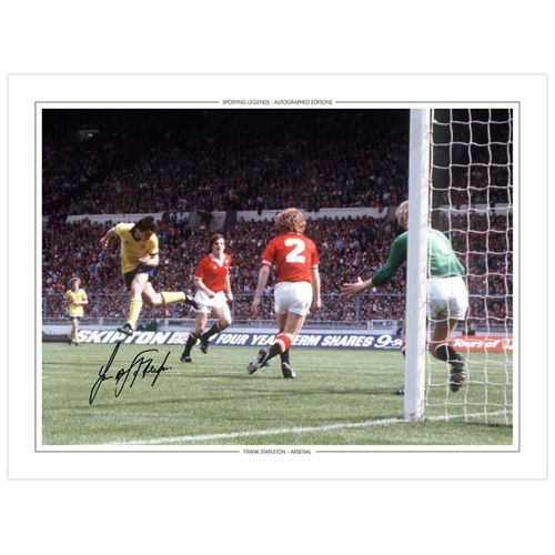 Autographed FRANK STAPLETON 16 x 12 Edition : Arsenal centre-forward ...