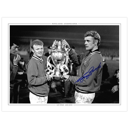 Autographed GARY SPRAKE 16 x 12 Edition : Leeds United captain Billy ...