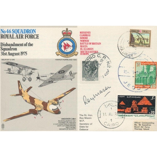 Roy Mason M.P Secretary of State for Defence 1975 signed No 46 Royal ...