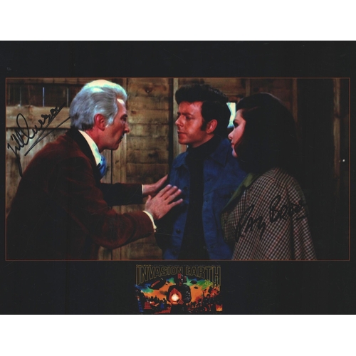 Ray Brooks and Jill Curzon signed Daleks Invasion 2150AD colour photo ...