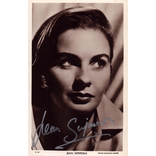 Jean Simmons signed 6x4inch vintage black and white photo. Good ...