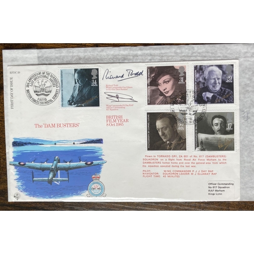 Actor WW2 hero Richard Todd signed rare 1985 British Film Year set ...