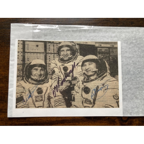 Cosmonauts Soyuz T-3 crew Leonid Kizim, Oleg Makarov, Gennady Strekalov ...