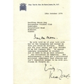 Sir Keith Joseph MP TLS dated on 18th October 1974 on House of Commons ...