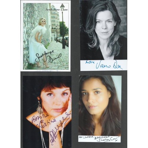 TV/film signed collection. Includes Janie Dee, Shelley Conn, Sarah Jane ...