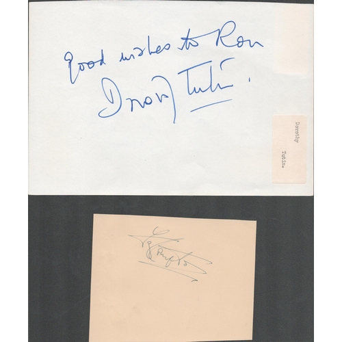 Actors signed collection. 4 in total. Googie Withers, Dorothy Tutin ...