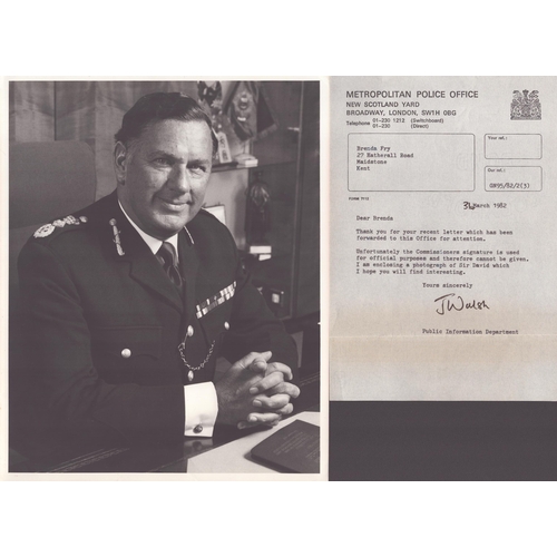 Metropolitan Police J. Walsh signed document dated 1982 Metropolitan ...