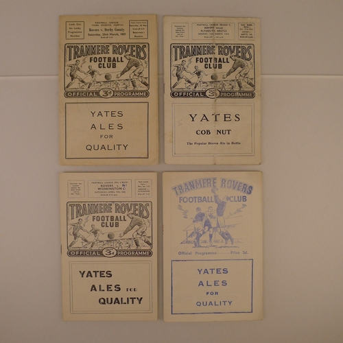 4 x Tranmere Rovers 1955-59 football programmes, Vs Wrexham Mar 19 1955 ...