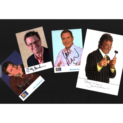 TV Presenters collection 4, signed promo phots includes David Dickinson ...