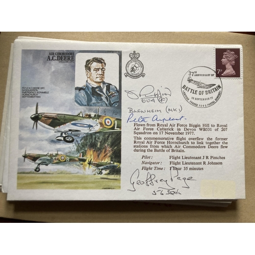WW2 Rare Battle of Britain pilots Pickford Page Ayerst signed Alan ...