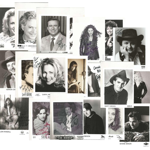 Music autograph signed 20 collections. 10x8 inch Approx promo black ...