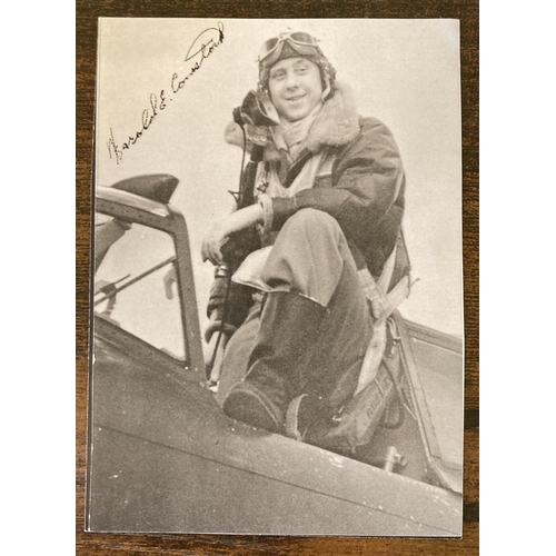 Rare 1st speed of sound pilot Harold Elwood Bunny Comstock signed6 x 4 ...