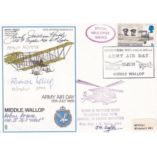 Middle Wallop RAF cover Signed by 2 WW2 Luftwaffe Pilots Ace's Romm ...