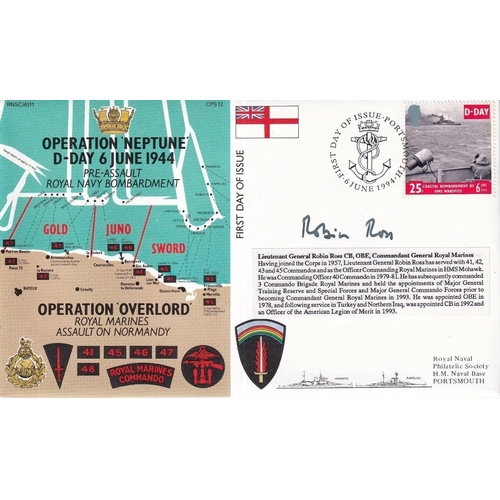 Operation Neptune D. Day Signed by Lieutenant General Robin Ross. 6 ...