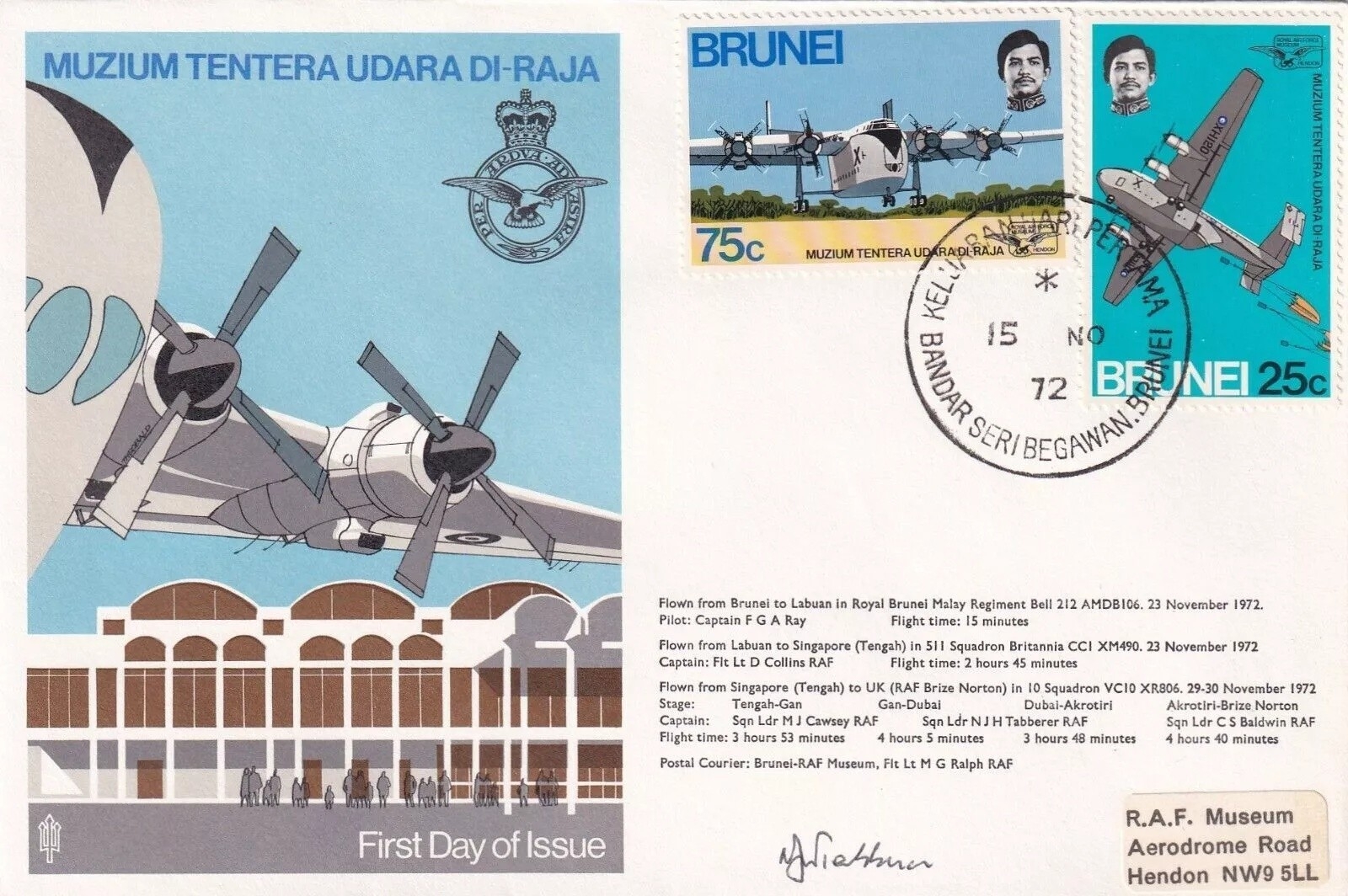 Brunei Signed Pehin Isa Defence Advisor to the Sultan of Brunei FDC ...