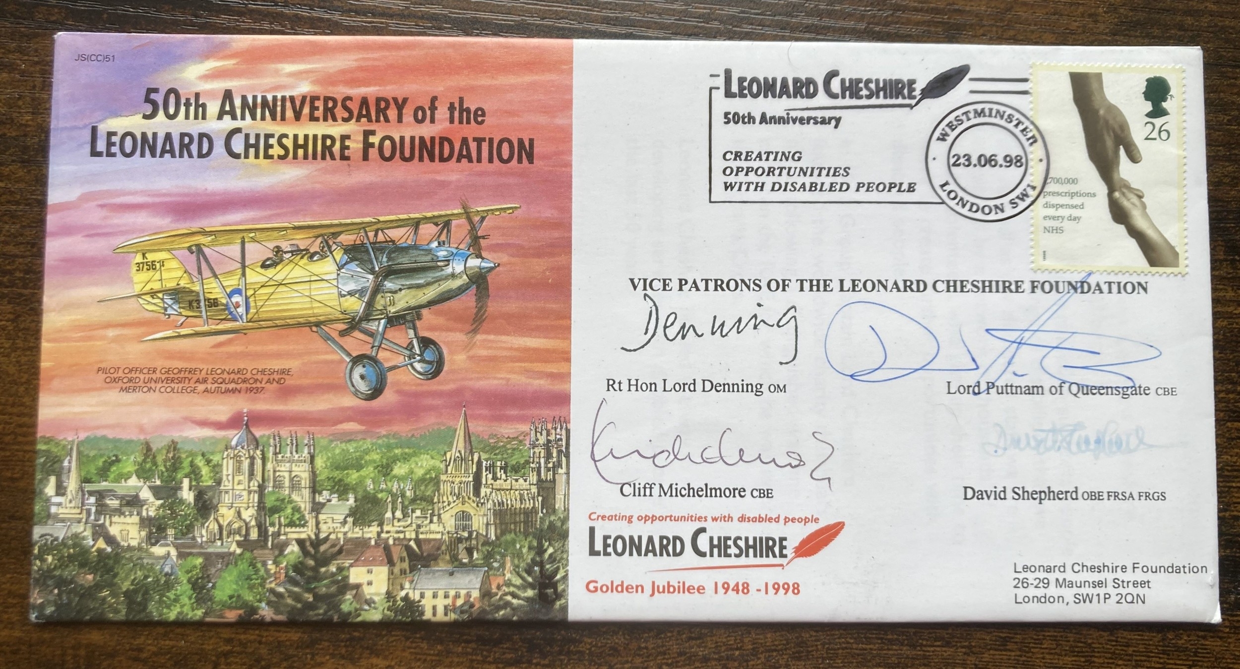 RARE Lord Denning, Lord Puttnam, Cliff Michelmore, David Shepherd ...