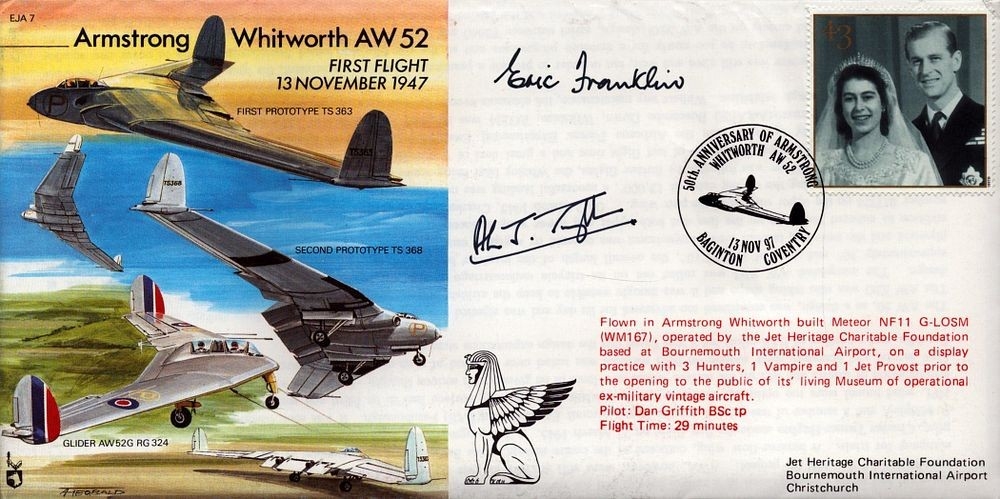 Multiple signed Experimental Jet Aircraft Cover EJA2 Armstrong ...