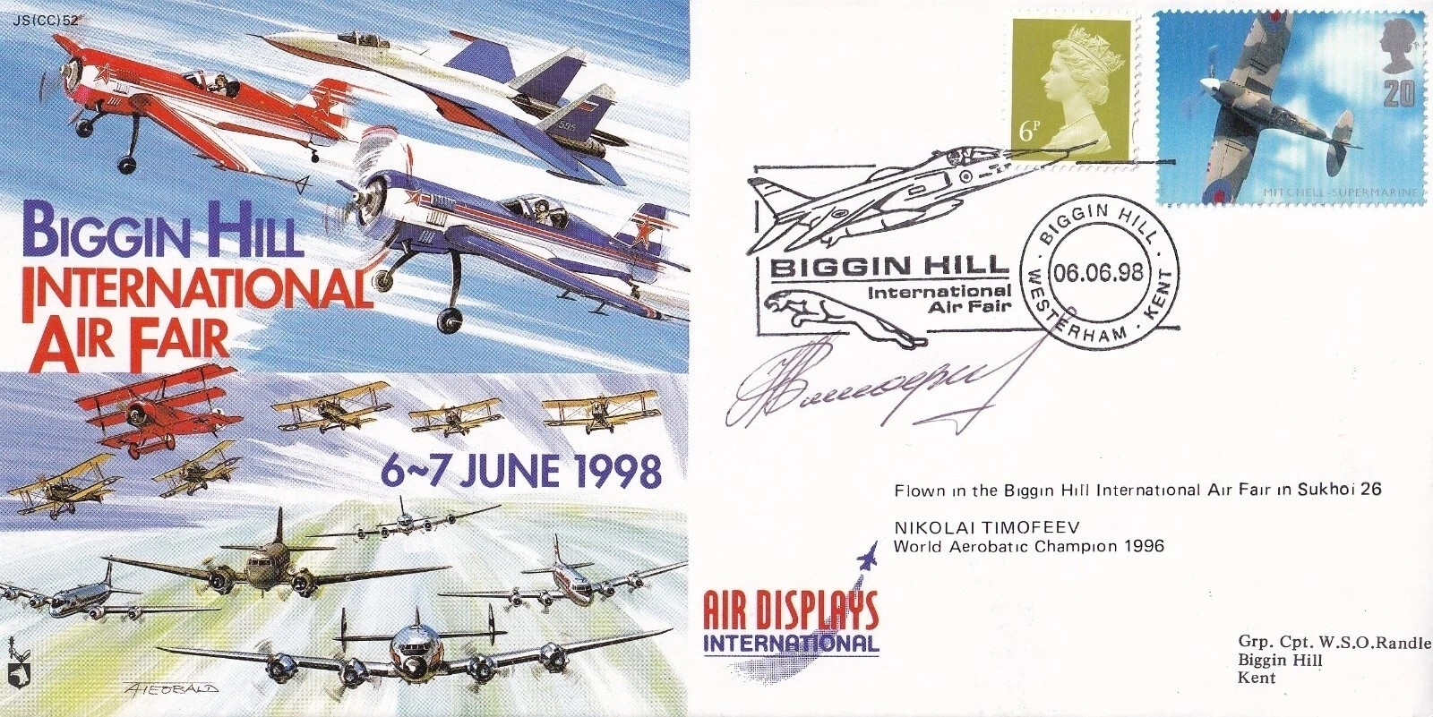 Biggin Hill Air Fair cover signed Nikolai Timofeev World Aerobatic ...