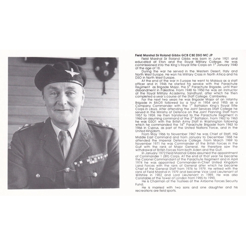 AC98c Signed by FM Sir Roland Gibbs DSO MC. in the action Normandy ...