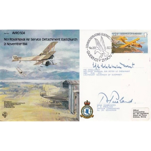 B2c No1 RNAS Detachment Eastchurch 2 Signed. 21 Nov 82 Commemorating ...