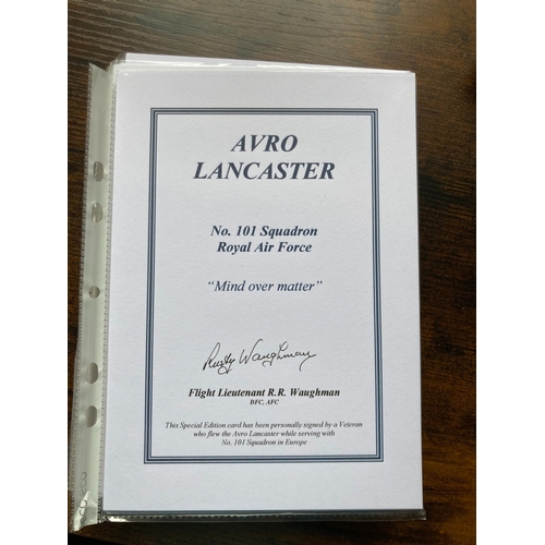 WW2 RAF Fl t Lt Rusty Waughman DFC AFC 101 sqn signed Avro Lancaster ...