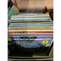 Box of vinyl LP records