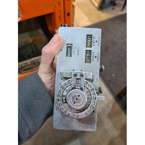 Vintage Setright Bus Ticket Conductor's machine, in original metal case