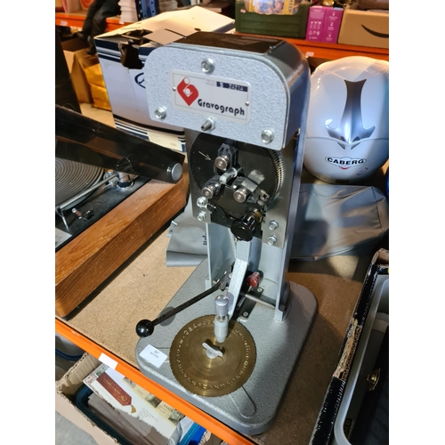 French Gravograph engraving machine with cover