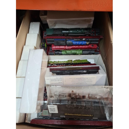 A box of model trains