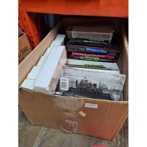 A box of model trains