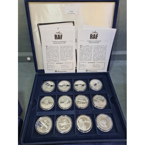 Westminster Mint silver proof "History of the RAF" coins x 24 - with ...