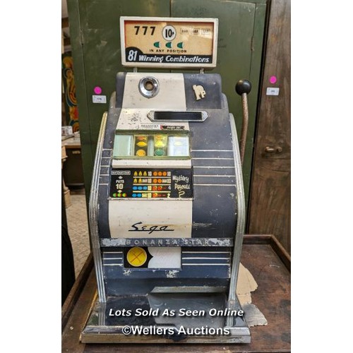 A 1960 s Sega bonanza one armed bandit. Converted to take decimalised ...