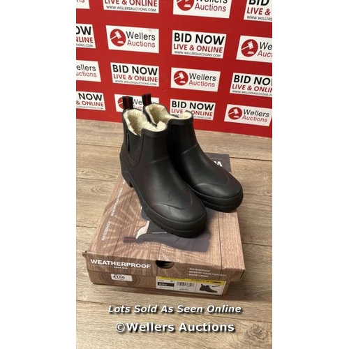 LADIES NEW & BOXED WEATHERPROOF MWEMORY FOAM WARM LINING ANKLE WELLIES ...