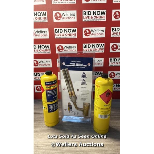 TT200 DOUBLE BARRELLED TUBE TORCH WITH 2 X LIQUEFIED GAS / H66
