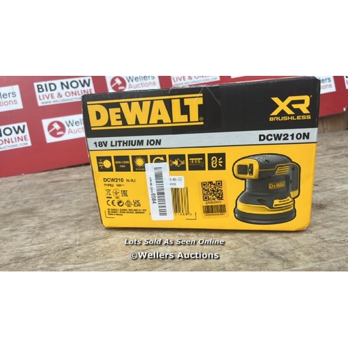 DEWALT DCW210N-XJ CORDLESS SANDER 18V XR BRUSHLESS 125MM BARE UNIT ...