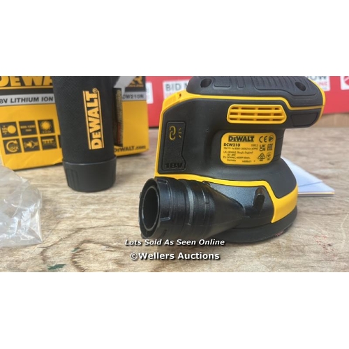 DEWALT DCW210N-XJ CORDLESS SANDER 18V XR BRUSHLESS 125MM BARE UNIT ...