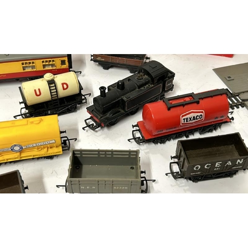 Collection of model trains, track and accessories including Hornby ...
