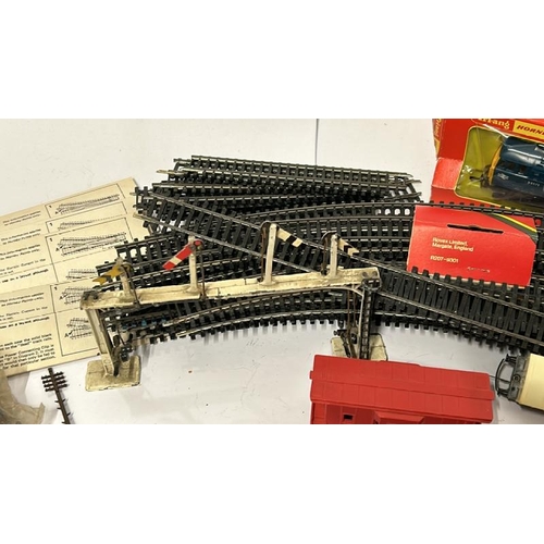 Collection of model trains, track and accessories including Hornby ...
