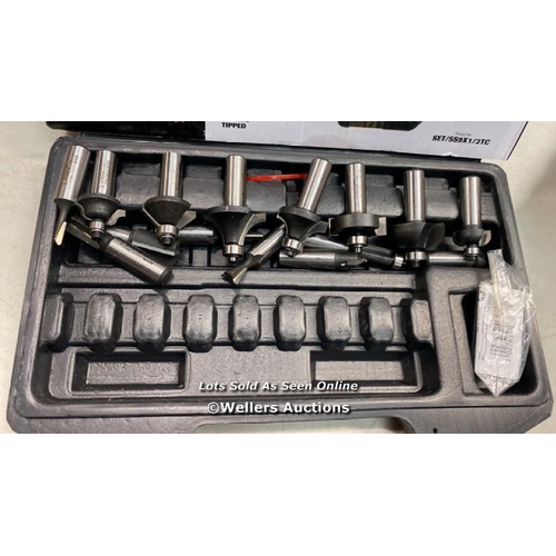 TREND 15 PIECE ROUTER CUTTER STARTER SET, 1/2 INCH SHANK, TUNGSTEN ...